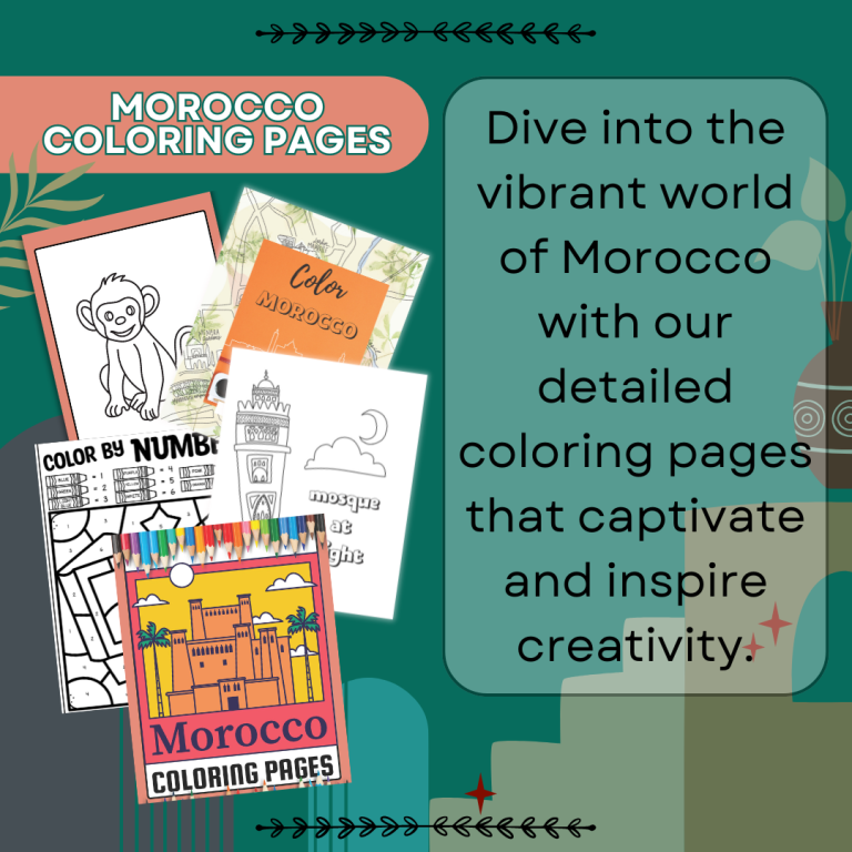 Morocco Coloring Pages - MarocMama - Shop